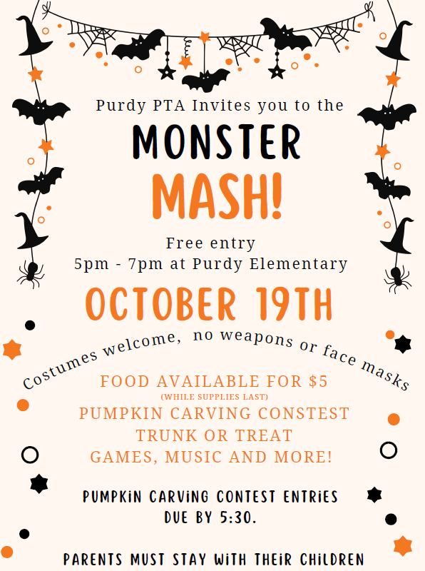 2023 Monster Mash – Trunk or Treat – Purdy Elementary PTA